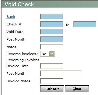 Voiding Checks and EFT Payments